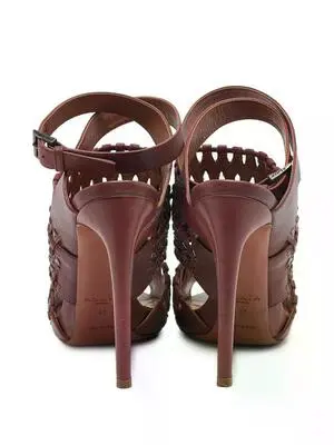 Alaïa Laser-cut Ankle Strap Sandals