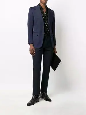 Saint Laurent Notched Lapels Single-breasted Blazer