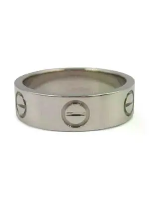 Cartier 2010s 18k White Gold Love Ring Silver