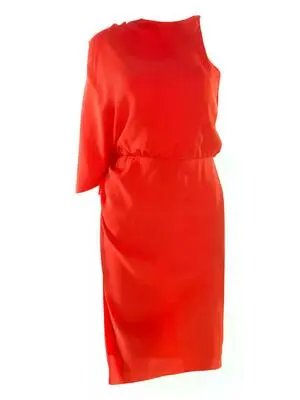 ALEXANDER WANG Asymmetrical Silk Midi Dress