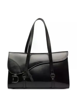 Dior 2003 Patent Flap Saddle Bag