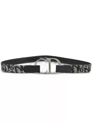Dior 2003 Trotter Canvas Belt - Black
