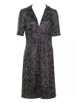 Oscar De La Renta Tweed Midi Dress - Grey