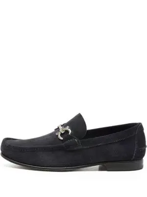 FERRAGAMO Gancini Suede Loafers