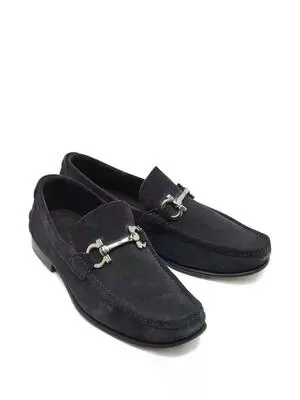 FERRAGAMO Gancini Suede Loafers