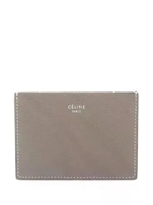 Celine 2010-2025 Grained Calfskin Wallet Small Wallets - Grey