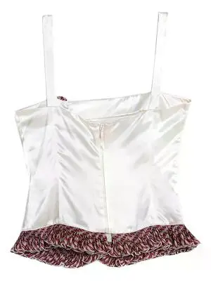 Emporio Armani Ruffle-trim Silk Top
