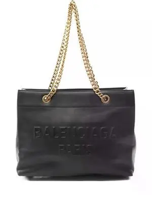 Balenciaga 2010s Chain Leather Shoulder Bag - Black