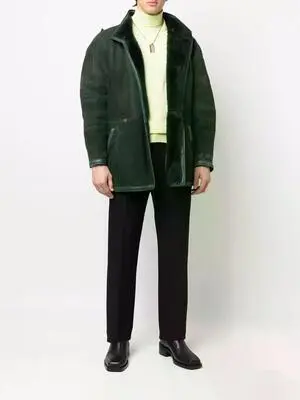 Versace 1980s Double-breasted Shearling Coat