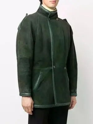 Versace 1980s Double-breasted Shearling Coat