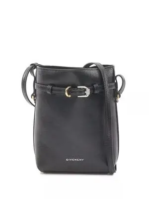 Givenchy Leather Voyou Phone Pouch Crossbody Bag - Black