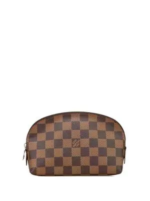 LOUIS VUITTON 2005 Damier Ebene Cosmetic Pouch - Brown