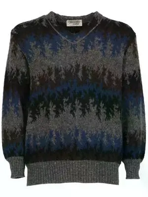 Missoni 1990s Patterned-intarsia Jumper - Grey