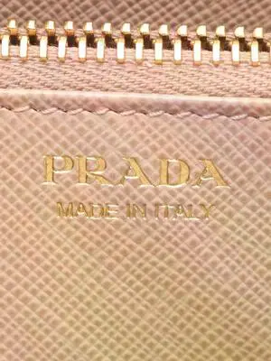 Prada 2013-2025 Saffiano Triangle Logo Wallet Long Wallets - Brown