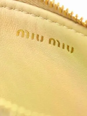 Miu Miu 2010 Leather Matelasse Card Holder - Brown