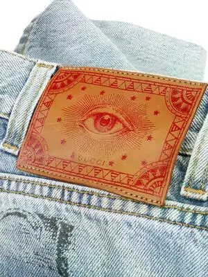 Gucci 2000s Logo Print Jeans