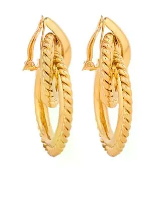 Givenchy 1980s Clip-on Hoop Earrings