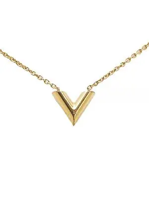 LOUIS VUITTON 2018 Plated Essential V Necklace