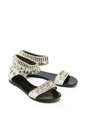 GIUSEPPE ZANOTTI Studded Ankle-strap Flat Sandals