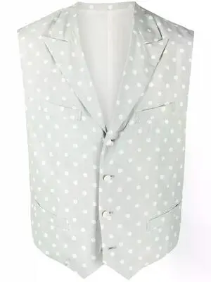 Comme Des Garçons 1990s Polka Dot Vest - Green