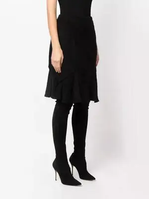Dior 1990s Flared-hem Knitted Skirt