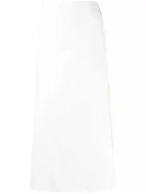 Yohji Yamamoto 2000s Logo-tape Midi Skirt - White