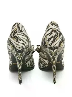 Roberto Cavalli Bow-detail Pattern Pumps
