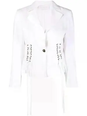 Valentino Garavani 2000s Lace-up Jacket - White