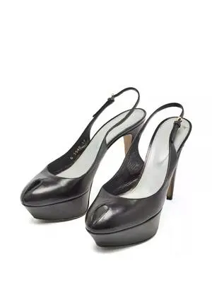 SERGIO ROSSI Peep-toe Platform Pumps