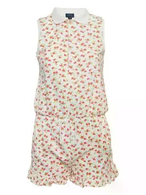 Polo Ralph Lauren Strawberry-print Playsuit - Neutrals