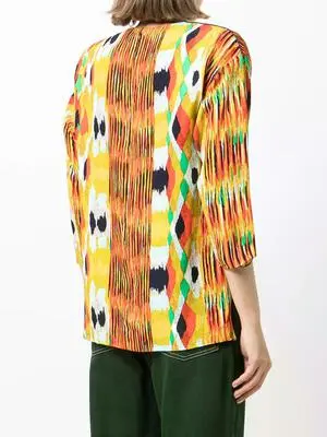 Celine 2000s Abstract Print Blouse
