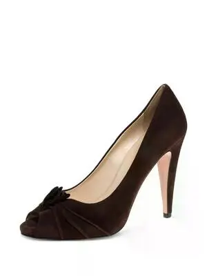 Prada 110mm Leather Heeled Pumps