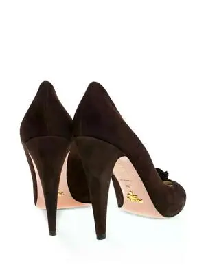 Prada 110mm Leather Heeled Pumps