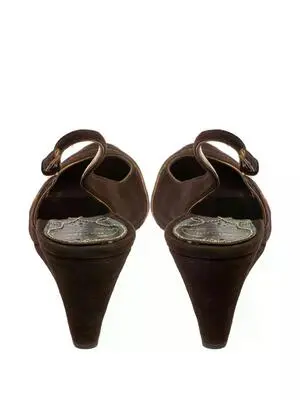 Prada Velvet-finish Wedge Sandals