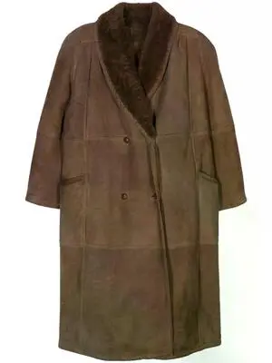 Valentino Garavani 1980s Shearling Coat - Brown
