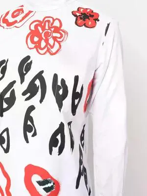 Comme Des Garçons 2006 Graphic Painterly-print Blouse