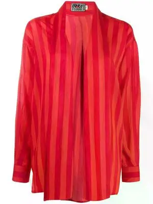 Gianfranco Ferre 1990s Striped Jacket With Shawl Lapels