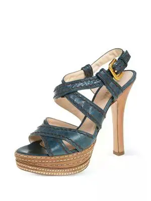 Prada 120mm Platform Cross-strap Sandals