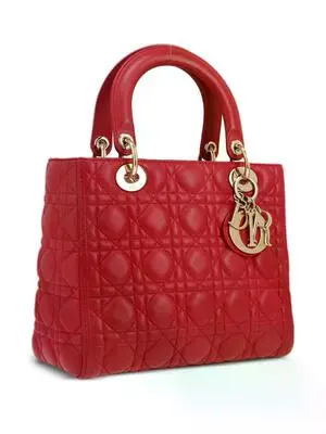 Dior Lady Two-way Handbag - Red
