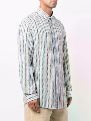 Missoni 1990s Striped Chevron-print Shirt