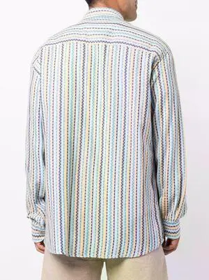 Missoni 1990s Striped Chevron-print Shirt