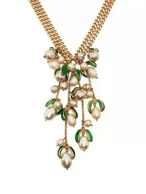 Gripoix Pearl-embellished Chain Necklace
