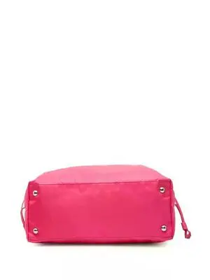 Prada Saffiano Trimmed Tessuto Convertible Tote Satchel