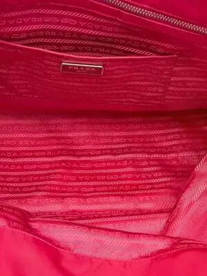 Prada Saffiano Trimmed Tessuto Convertible Tote Satchel