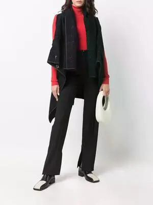 Comme Des Garçons 1990s Tartan-knit Cape Coat