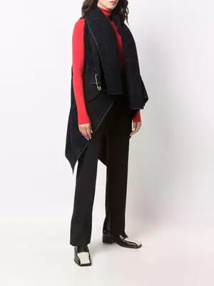 Comme Des Garçons 1990s Tartan-knit Cape Coat