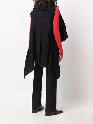Comme Des Garçons 1990s Tartan-knit Cape Coat