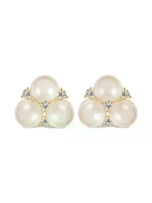 Dior 1980s Pearl And Crystal Clip-on Earrings - Neutrals