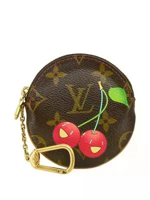LOUIS VUITTON X Takashi Murakami 2005 Monogram Cherry Coin Case - Brown