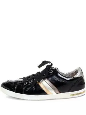 Dolce & Gabbana Metallic Leather Sneakers - Black